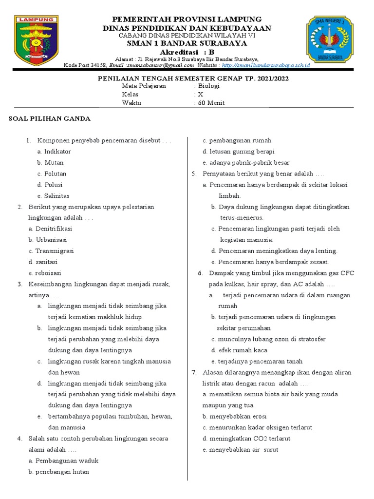 Biologi PTS Genap | PDF