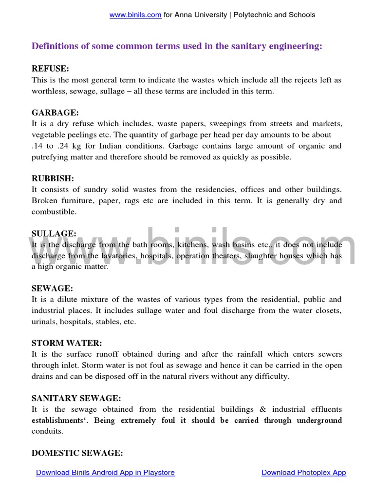 En8592 Unit 1 | PDF | Sanitary Sewer | Sewage Treatment