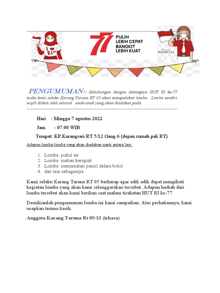 Poster Lomba | PDF | Memasak, Makanan, & Anggur