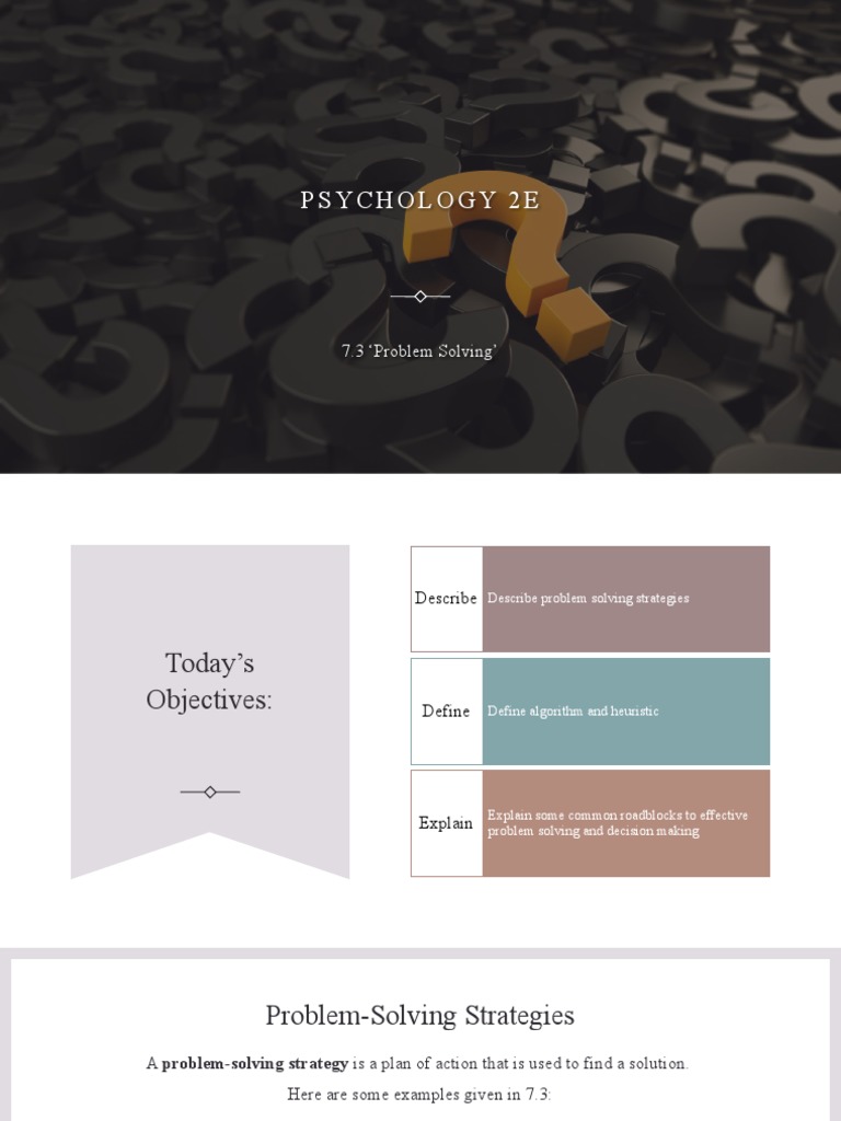 Problem Solving Strategies & Biases | PDF | Heuristic | Bias