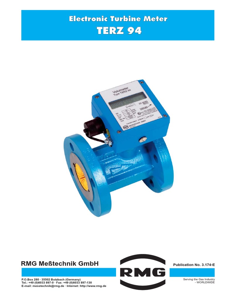 RMG Gas Meter Terz94 | PDF | Flow Measurement | Gases