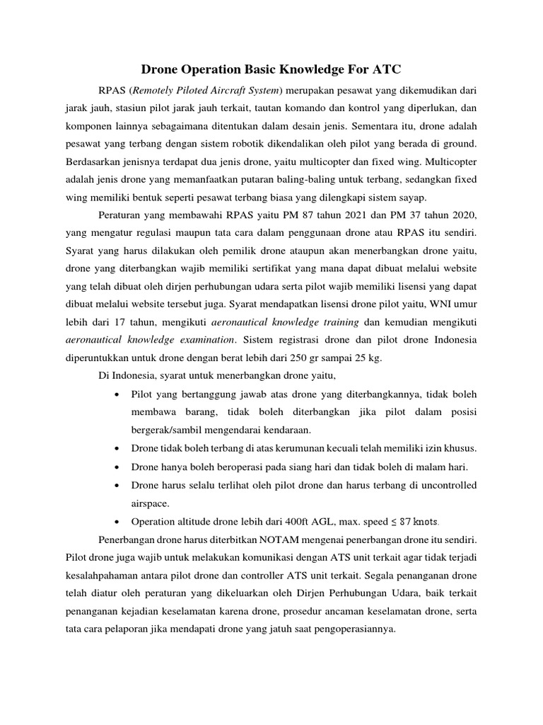 Drone Operation | PDF