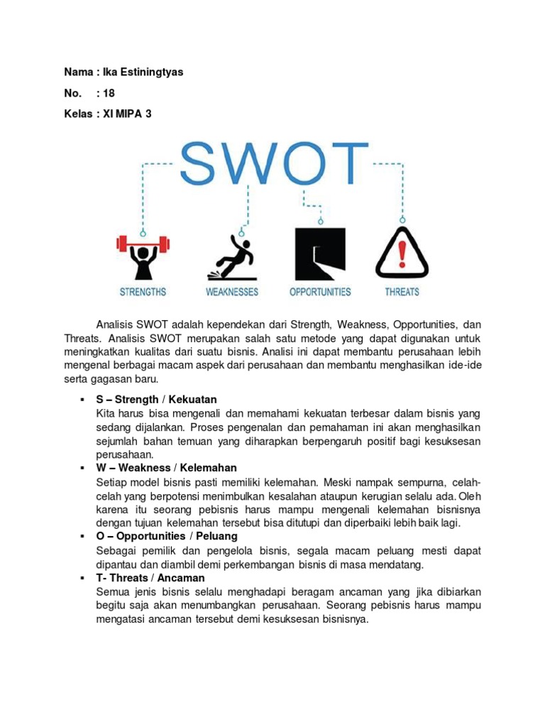 PKWU Analisis SWOT | PDF
