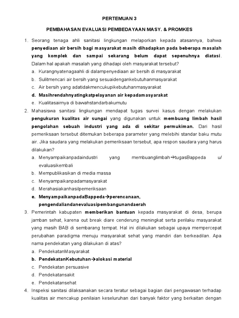 Per 3 Pemb Masy Dan Promkes Bahasan Evaluasi | PDF