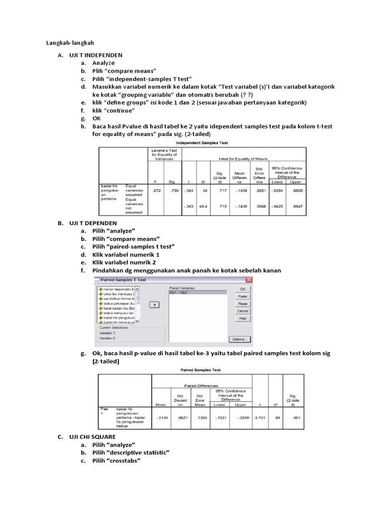 Langkah Uji Bivariat | PDF