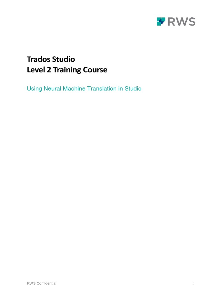 01 - Using Neural Machine Translation in Studio | PDF | Translations ...