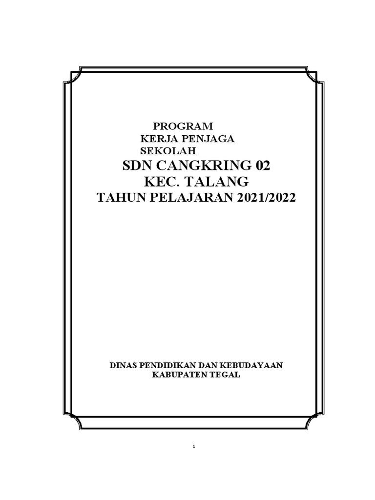 Program Kerja Penjaga Sekolah | PDF Program Kerja Penjaga Sekolah | PDF