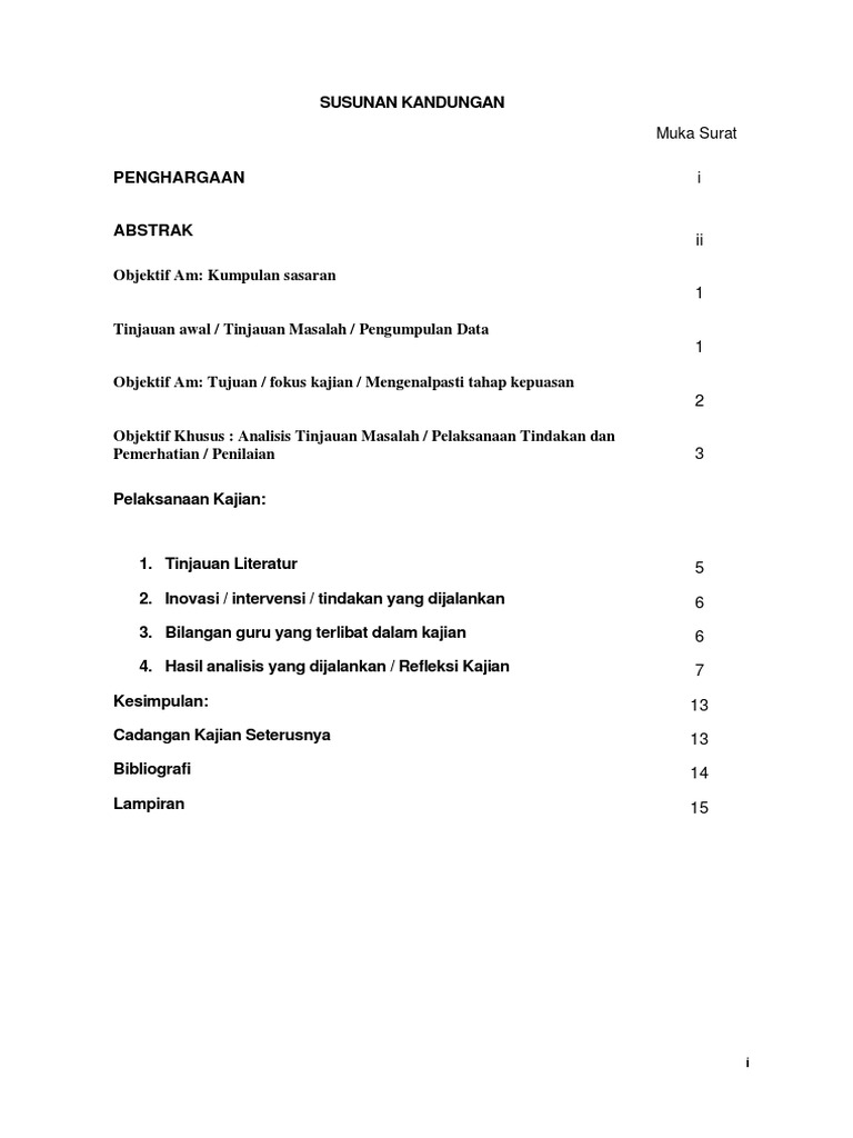 Penghargaan - Abstrak Asal | PDF