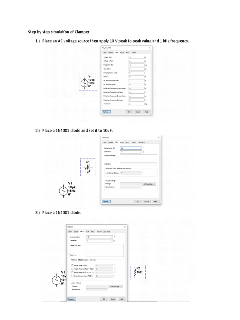 Step by Step Simulation of Clamper | PDF