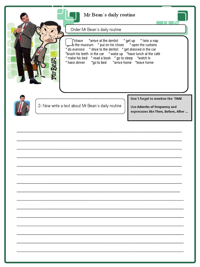 Mr Bean's Daily Routine Explained | PDF | Home & Garden