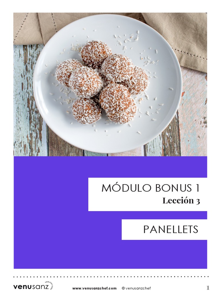 Bonus1 Lec3 Panellets | PDF | Cocina occidental | Comida regional y étnica