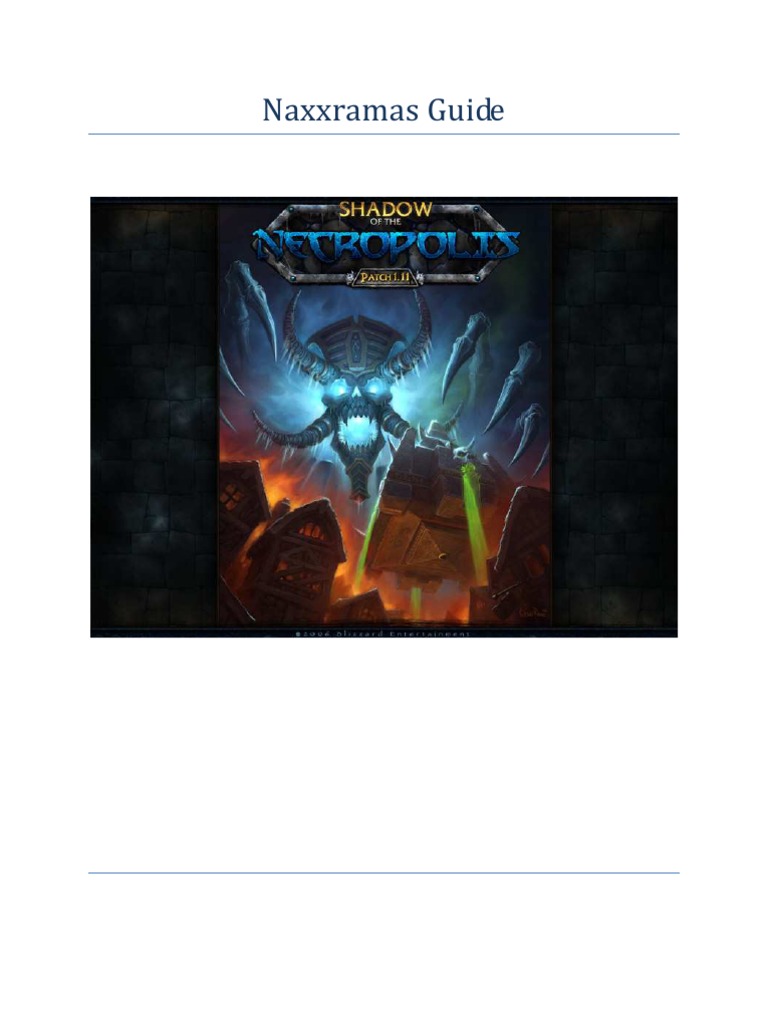 Naxxramas Guide | PDF | Faith Healing | Tanks