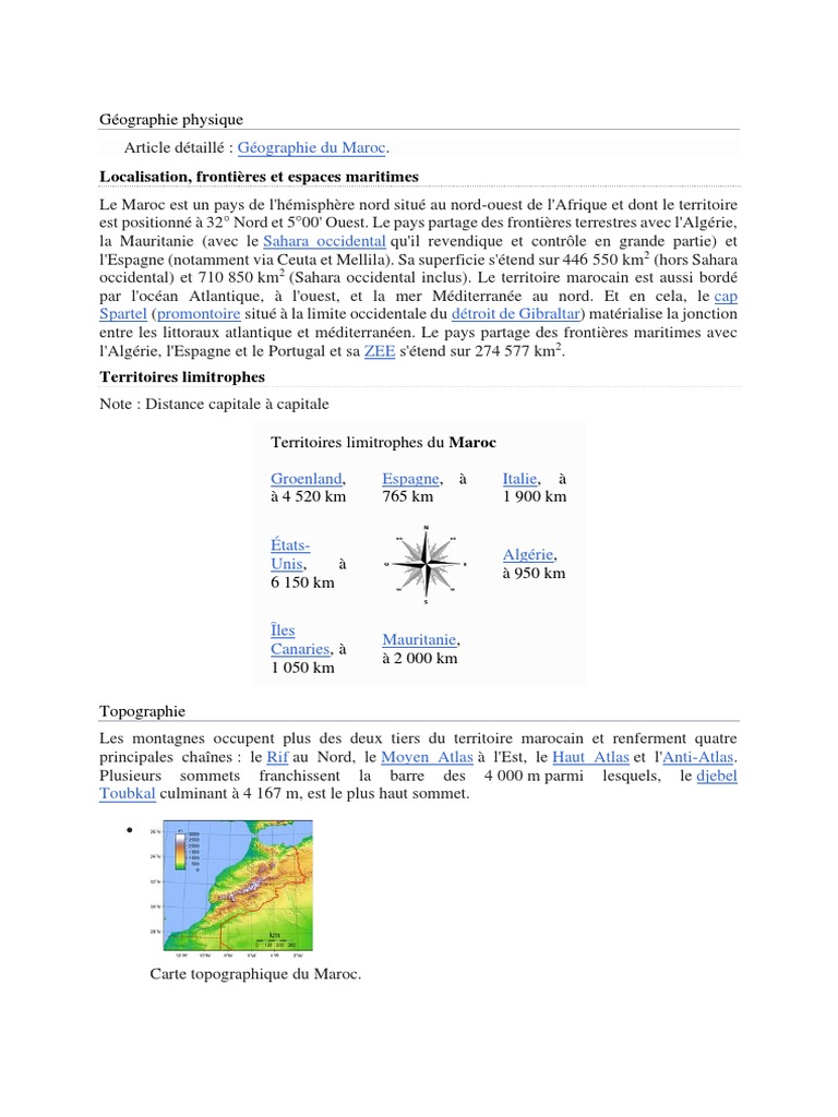 Géographie et Relief du Maroc | PDF | Maroc | Géographie