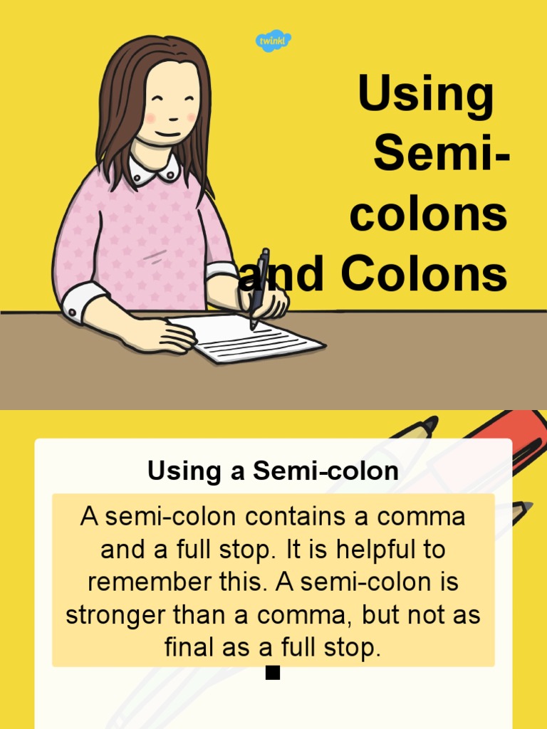 Semicolons | PDF | Typographical Symbols | Grammar