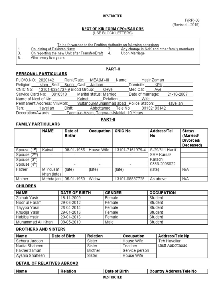 Next of Kin | Download Free PDF | Social Institutions
