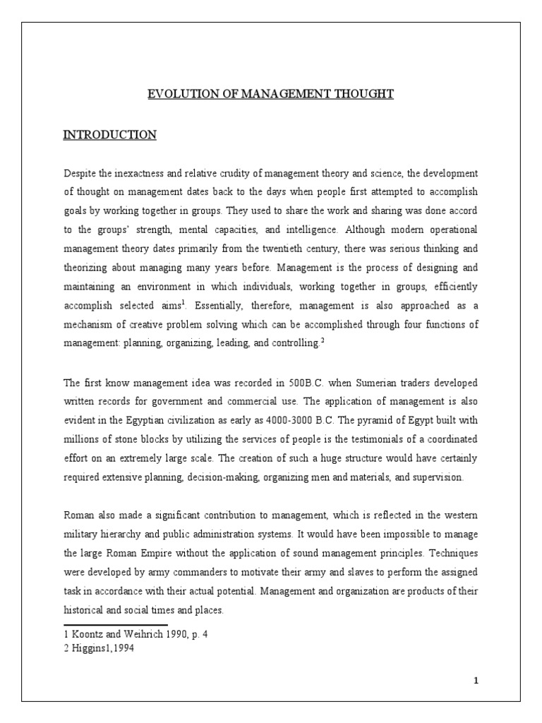 Evolution of Management Thought | PDF | Neoclassical Economics | Theory