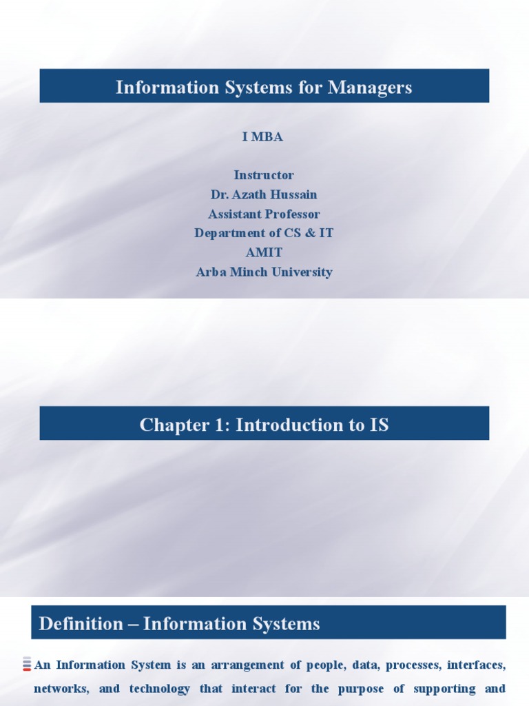 Management Information System Lecture 1 | PDF | Computer Network ...