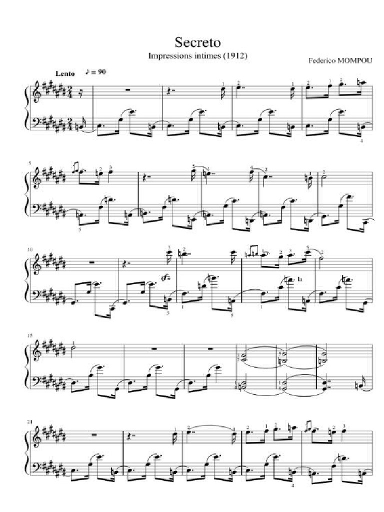Secreto Frederico Mompou | PDF