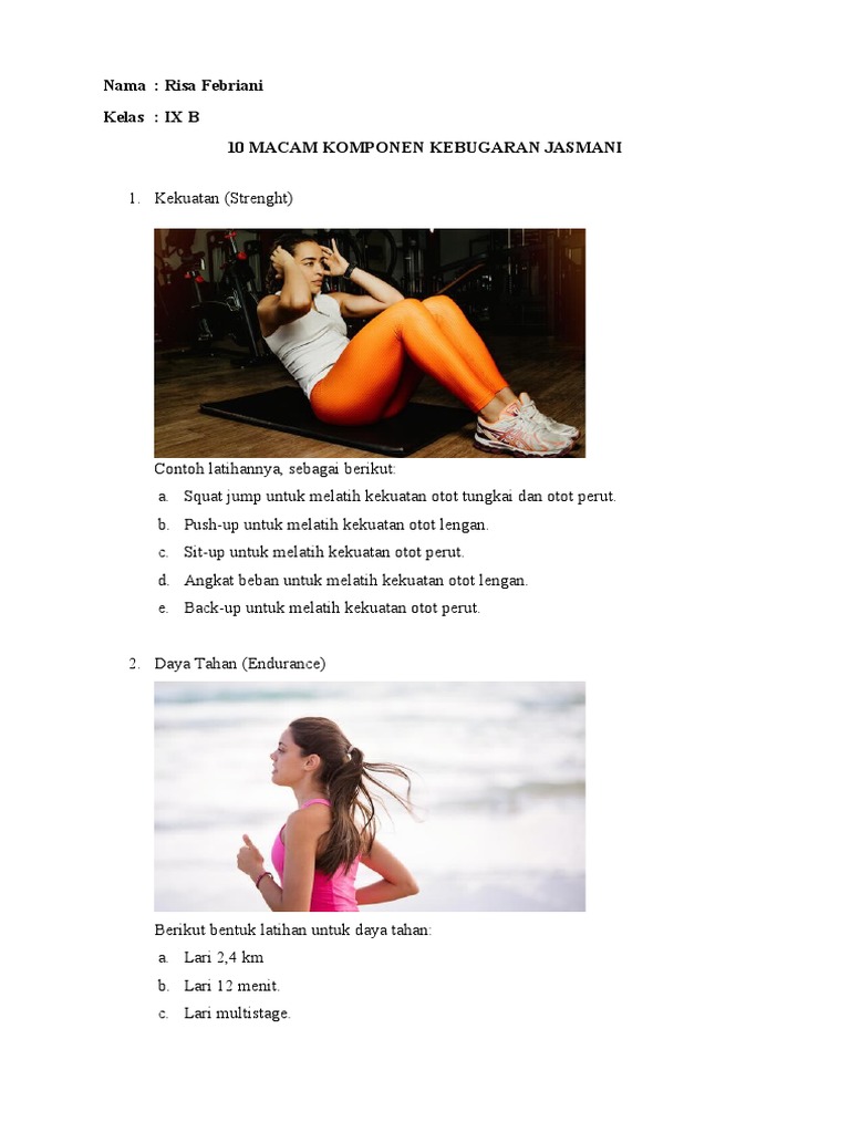 10 Komponen Kebugaran | PDF