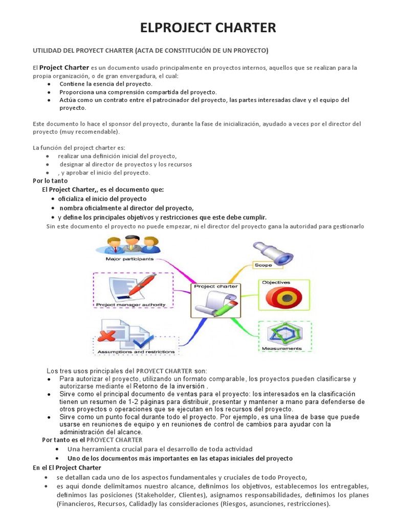 Importancia del Project Charter en Proyectos | PDF | Gestión de ...