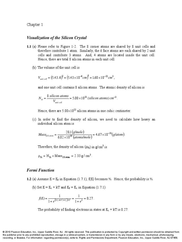 Solution Manual Of Modern Semiconductor Devices For Integrated Circuits