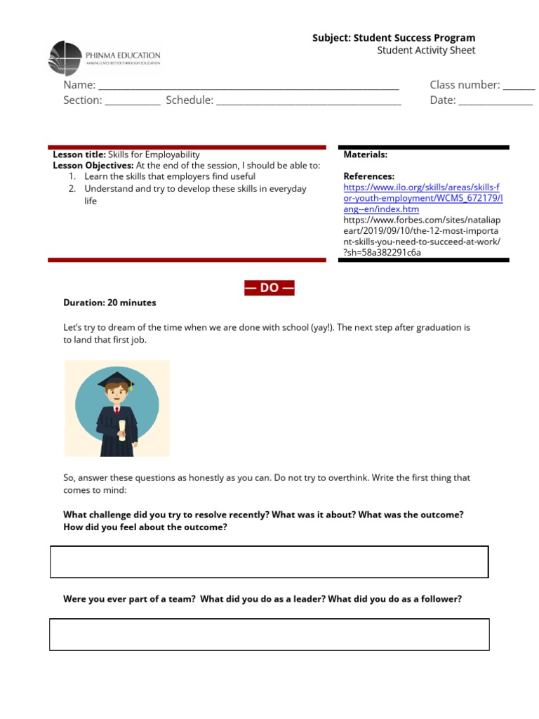 SAS Skills For Employability | PDF | Skill | Leadership