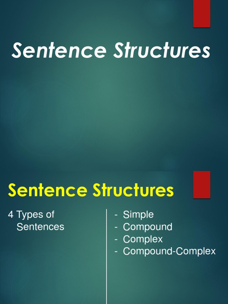 Grammar - Sentence Structures - 2 | PDF | Sentence (Linguistics) | Rick ...