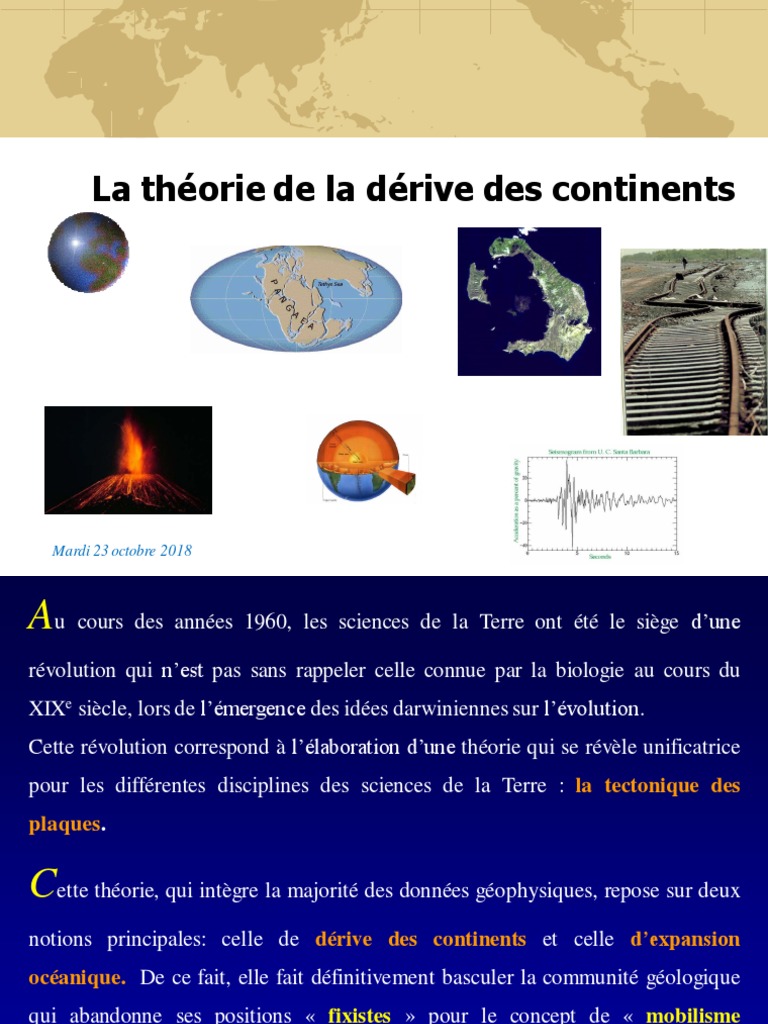 La théorie de la dérive des continents | PDF | Tremblements de terre ...