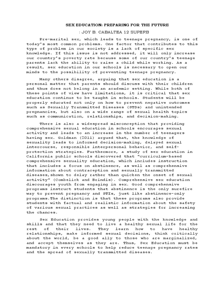 Eapp Sex Ed Pdf Sex Education Intimate Relationships