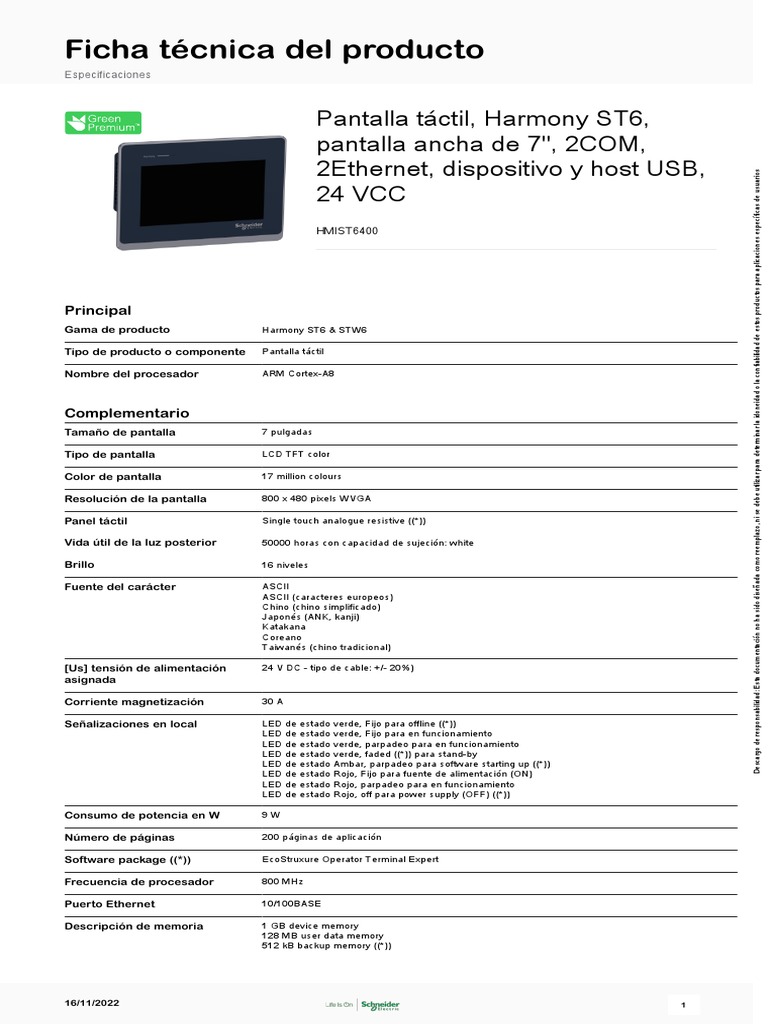 Harmony ST6 - HMIST6400 | PDF | Pantalla de cristal líquido | Diodo ...