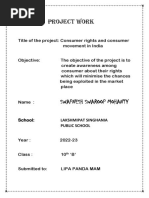 Consumer Rights Project Class 10 | PDF | Consumer Protection | Justice