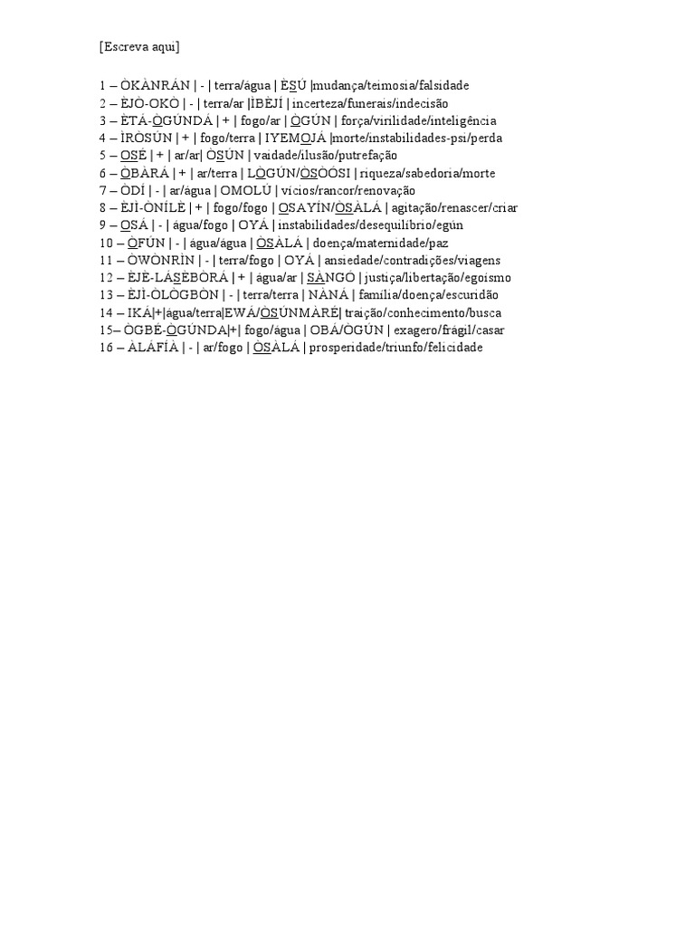 Descrição Orisa Pdf