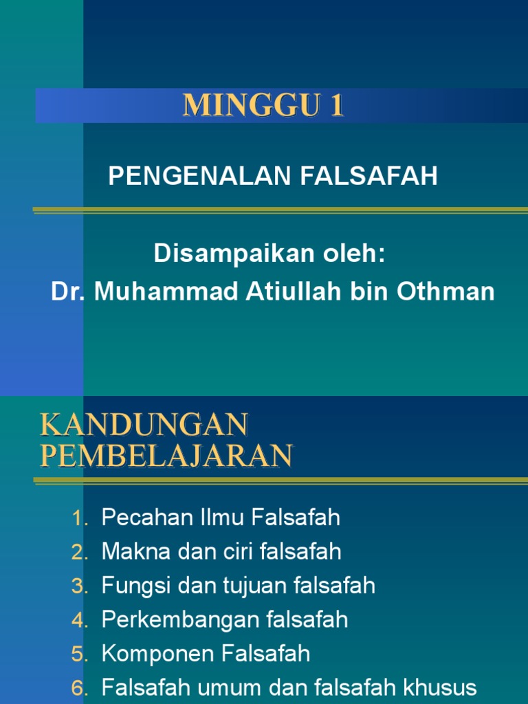 FI1 Pengenalan Falsafah Ilmu | PDF