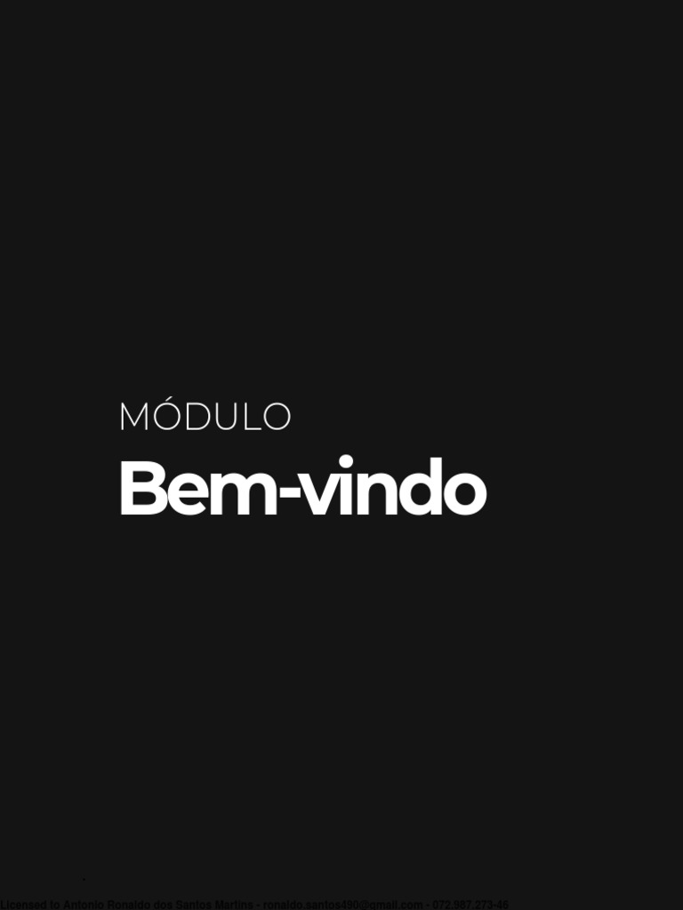 Exercícios Bem Vindo | PDF