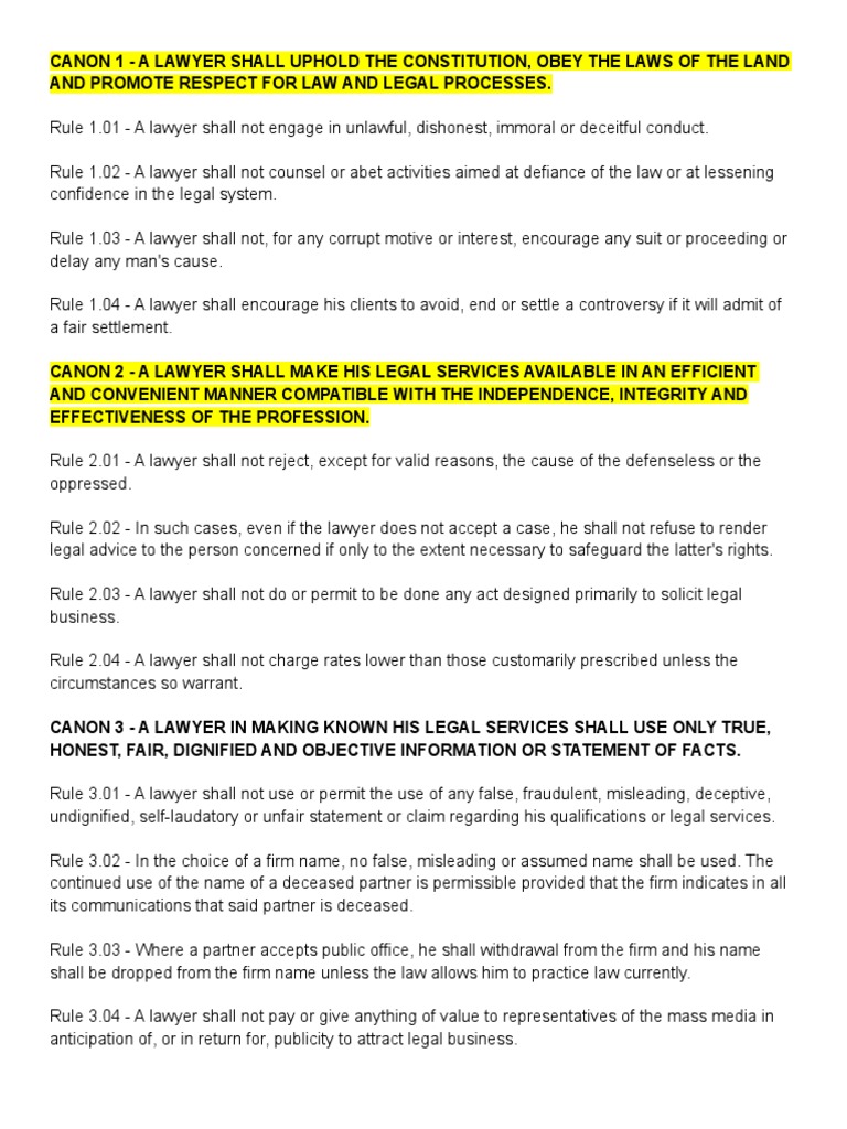 Ethics - Reviewer | PDF | Lawyer | Practice Of Law