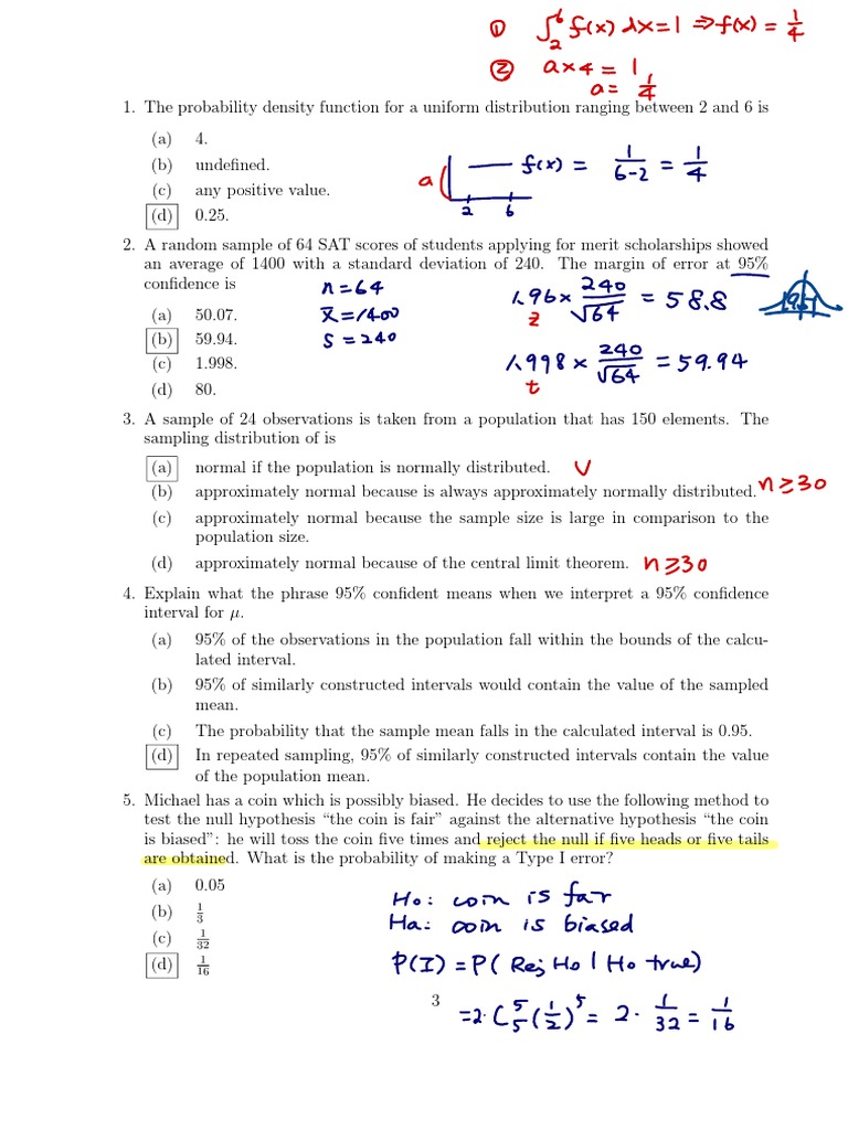 Pracfinal Ans | PDF | Sampling (Statistics) | Probability Distribution