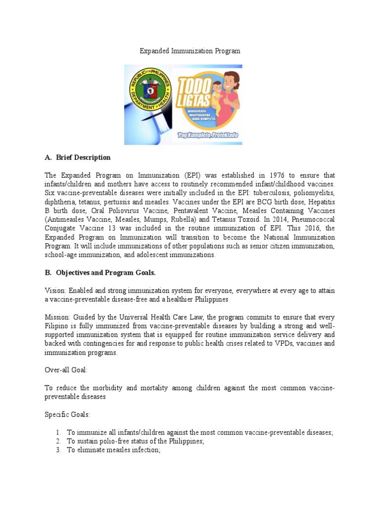Expanded Immunization Program Overview | PDF | Vaccines | Health Care