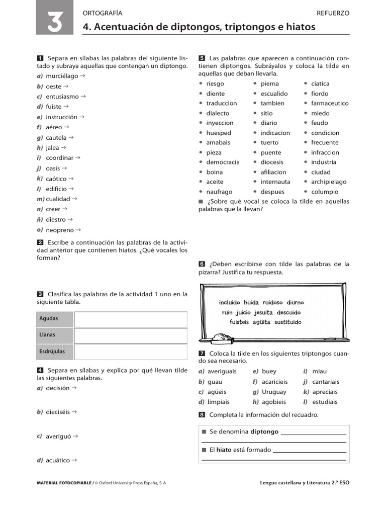 Ejercicio Con Soluciones Diptongos E Hiatos - PDF (2nv56xvvedlk) | PDF ...