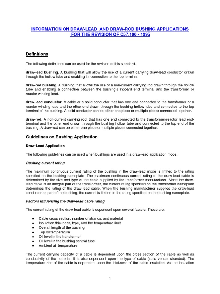 Ieee Std C57 100 1995 Pdf Transformer Insulator Electricity
