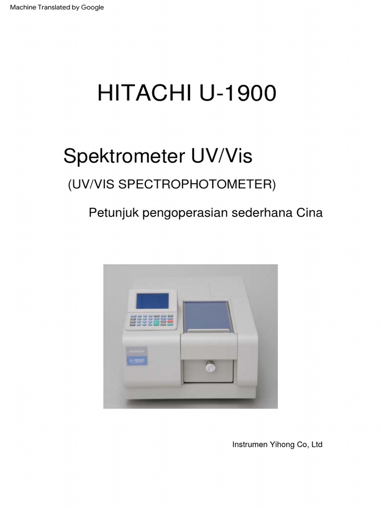 Hitachi U-1900 | PDF