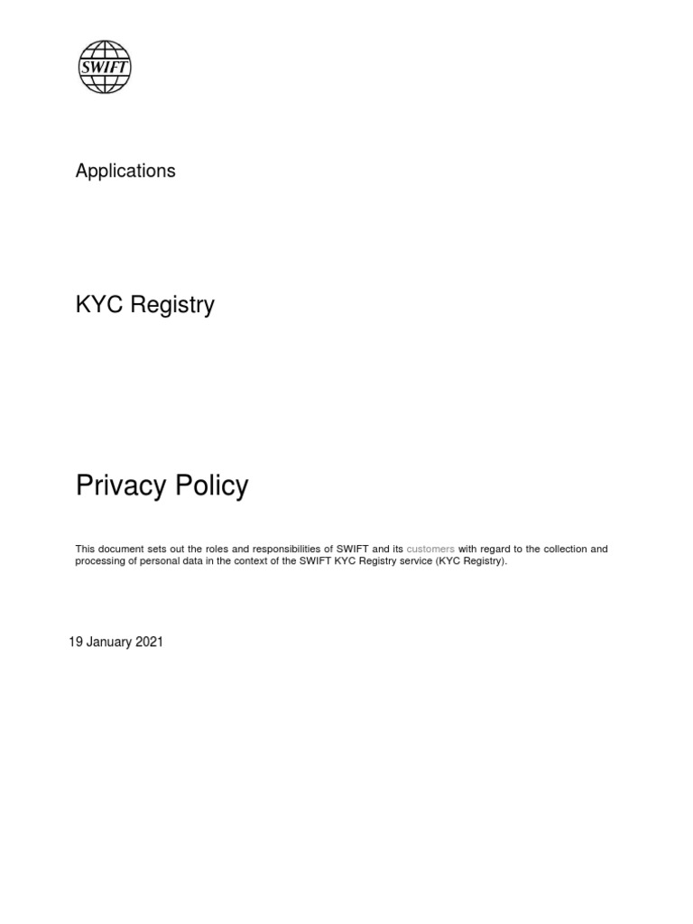 Kyc Reg Pvcy Pol | PDF | Privacy Policy | Privacy