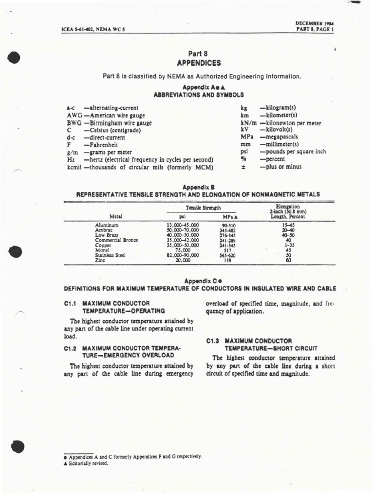 Icea Nema S-61-402 Parte 8 | Download Free PDF | Insulator (Electricity ...