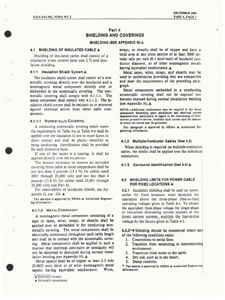 Icea Nema S-61-402 Parte 4 | PDF | Insulator (Electricity) | Electrical ...