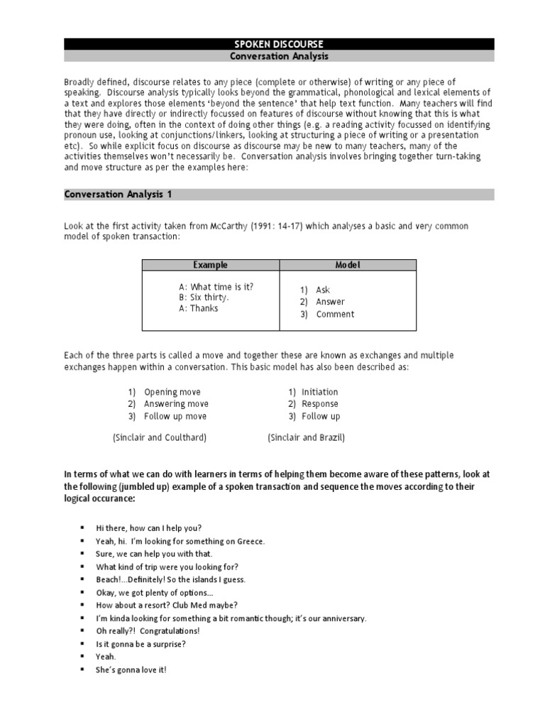 Analyzing Conversation Patterns: A Look at Conversation Analysis Models ...