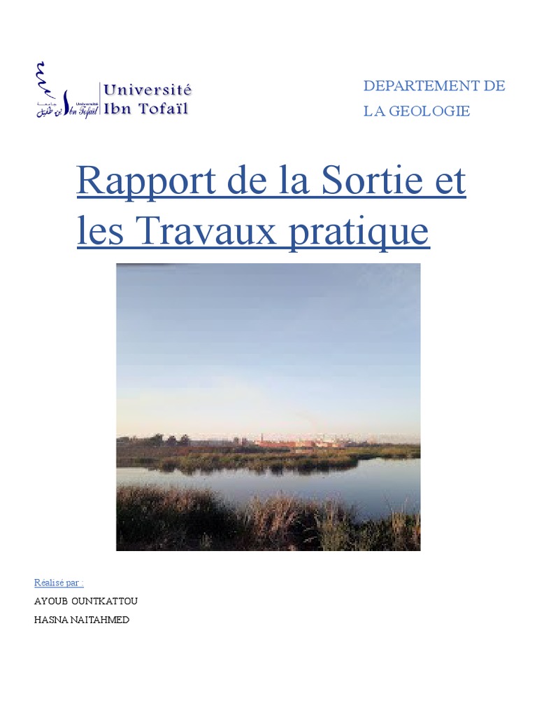 Rapport de Sortie Terrain Géologique | PDF | Calibrage | Acide ...