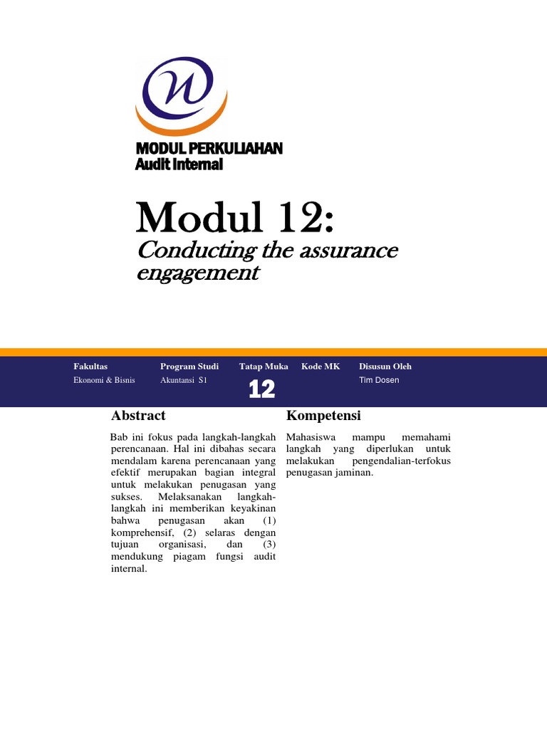 Modul 12 Audit Internal | PDF