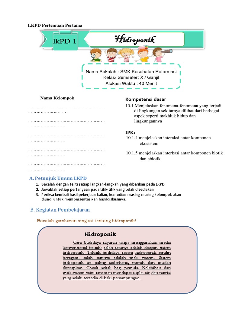 LKPD Pertemuan Pertama | PDF
