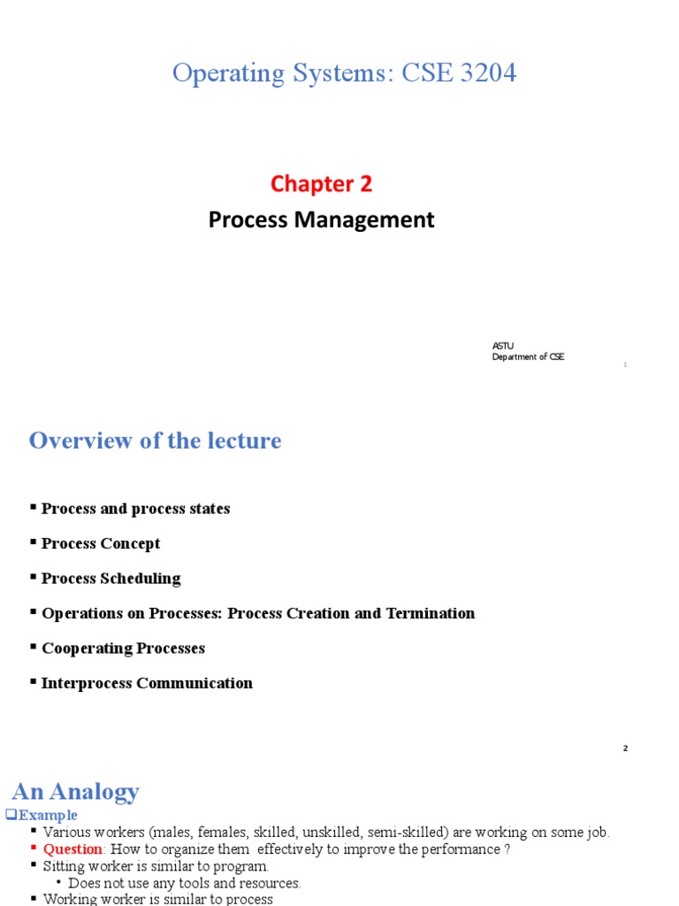 Chapter-2 Process Management | PDF | Process (Computing) | Scheduling ...