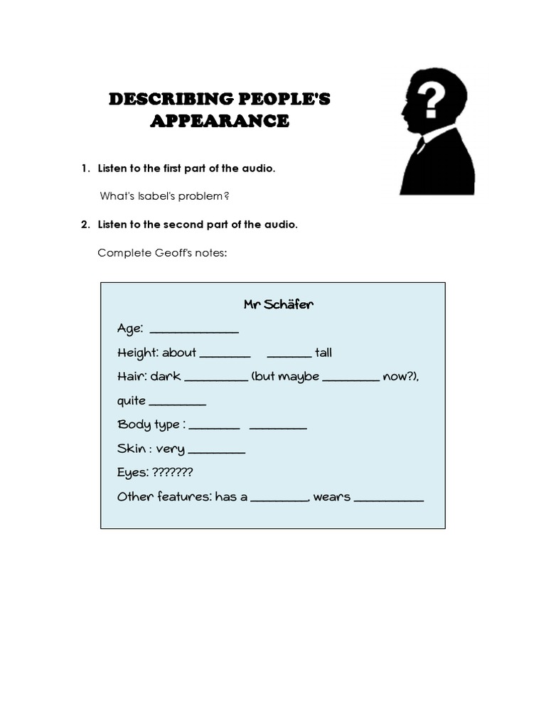 Describing People's Appearance in English | PDF