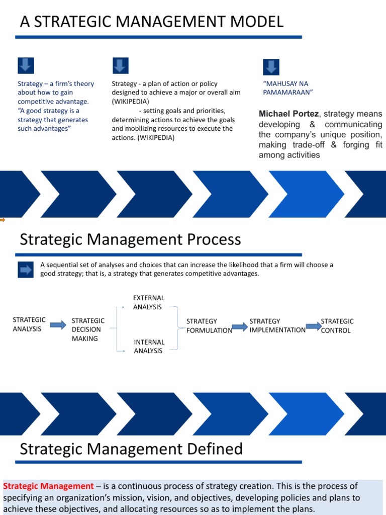 A Strategic Management Model | PDF | Strategic Management | Evaluation